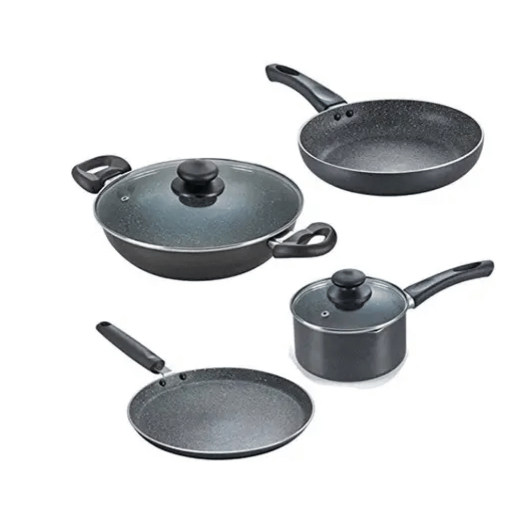 Buy Now Prestige Omega Deluxe Granite Aluminium Non Stick 4 Pc Cookware ...