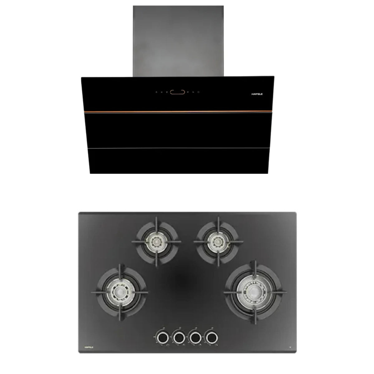 COMBO AELLA 90 Wall Mounted Chimney + VORTEX 480 80 cm 4 Burner Hob Vo ...