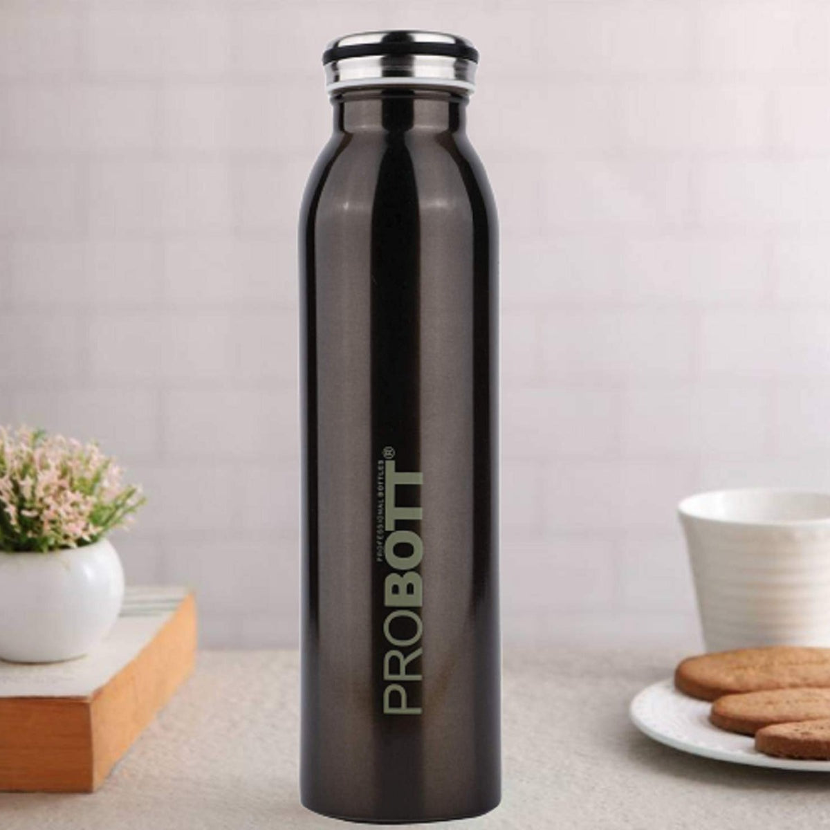 PROBOTT Thermosteel Milky Vacuum hot and Cold Water Bottle 750ml Brown ...